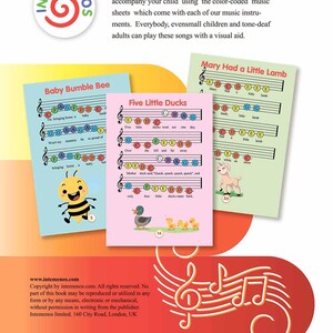 44 Color-coded Easy-to-play Songs for 8 Note Bell Set : Elementary ...