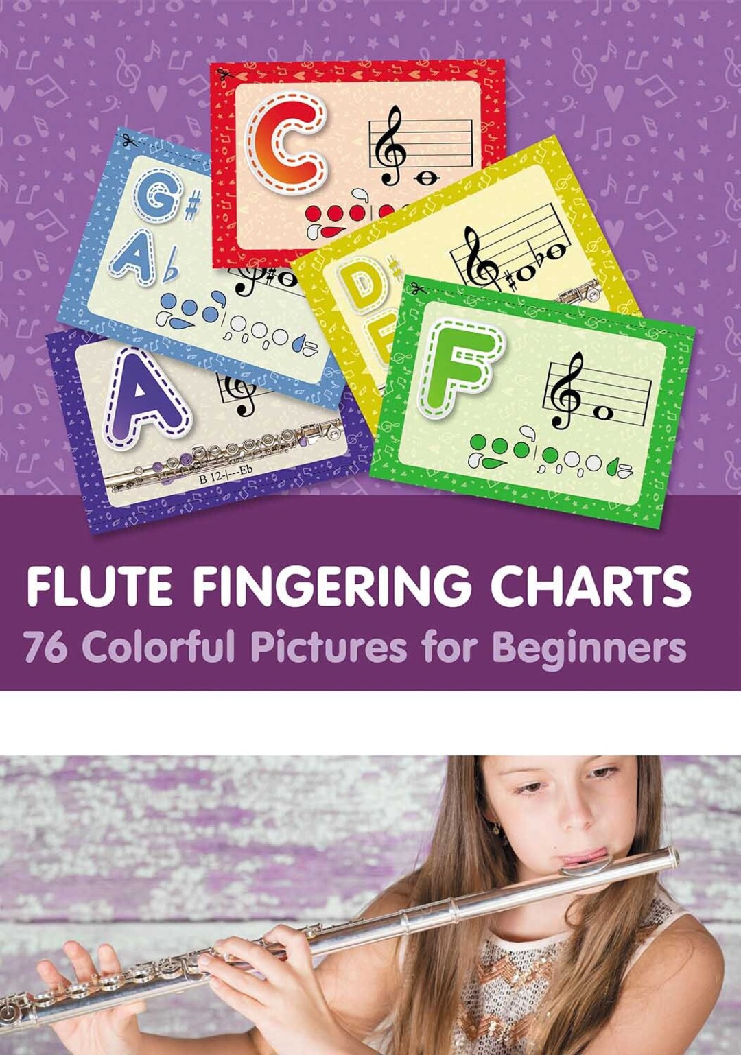 Flute Fingering Charts. 76 Colorful Pictures for Beginners - Etsy