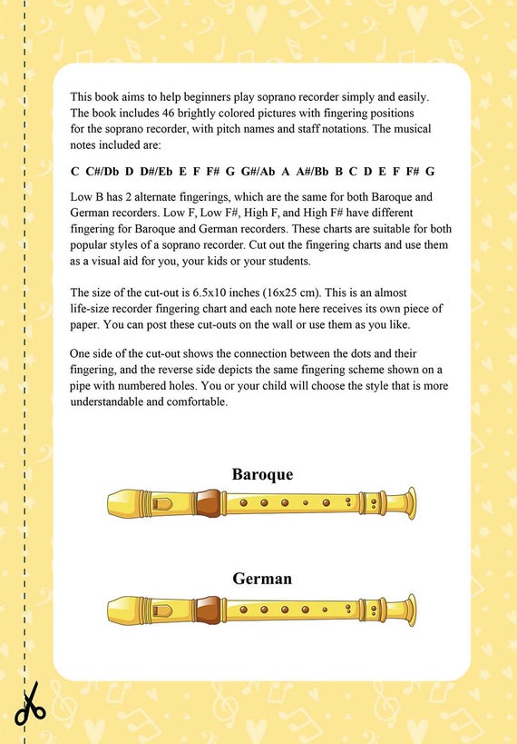 Blank Recorder Fingering Chart