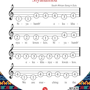 Numbered Sheet Music for 8-note Steel Drum With Simple Traditional ...