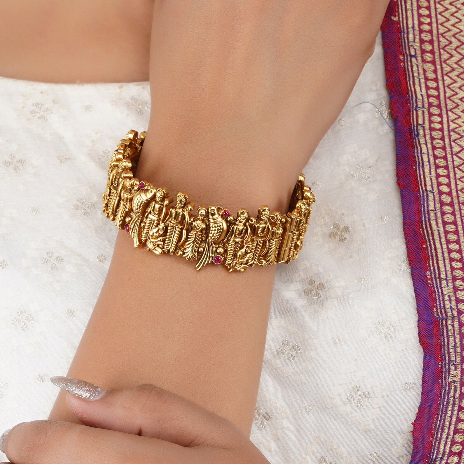 Indian Bangles Jewelry Hindu God Bangles Gold Openable - Etsy