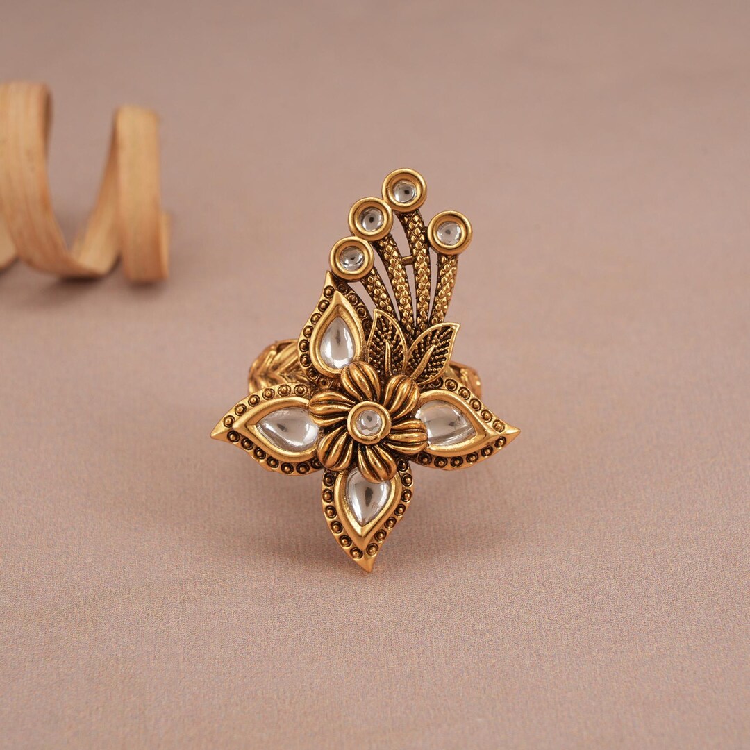 Indian Jewellery ,traditional Jewellery, Gold Plated Ring for Women ...