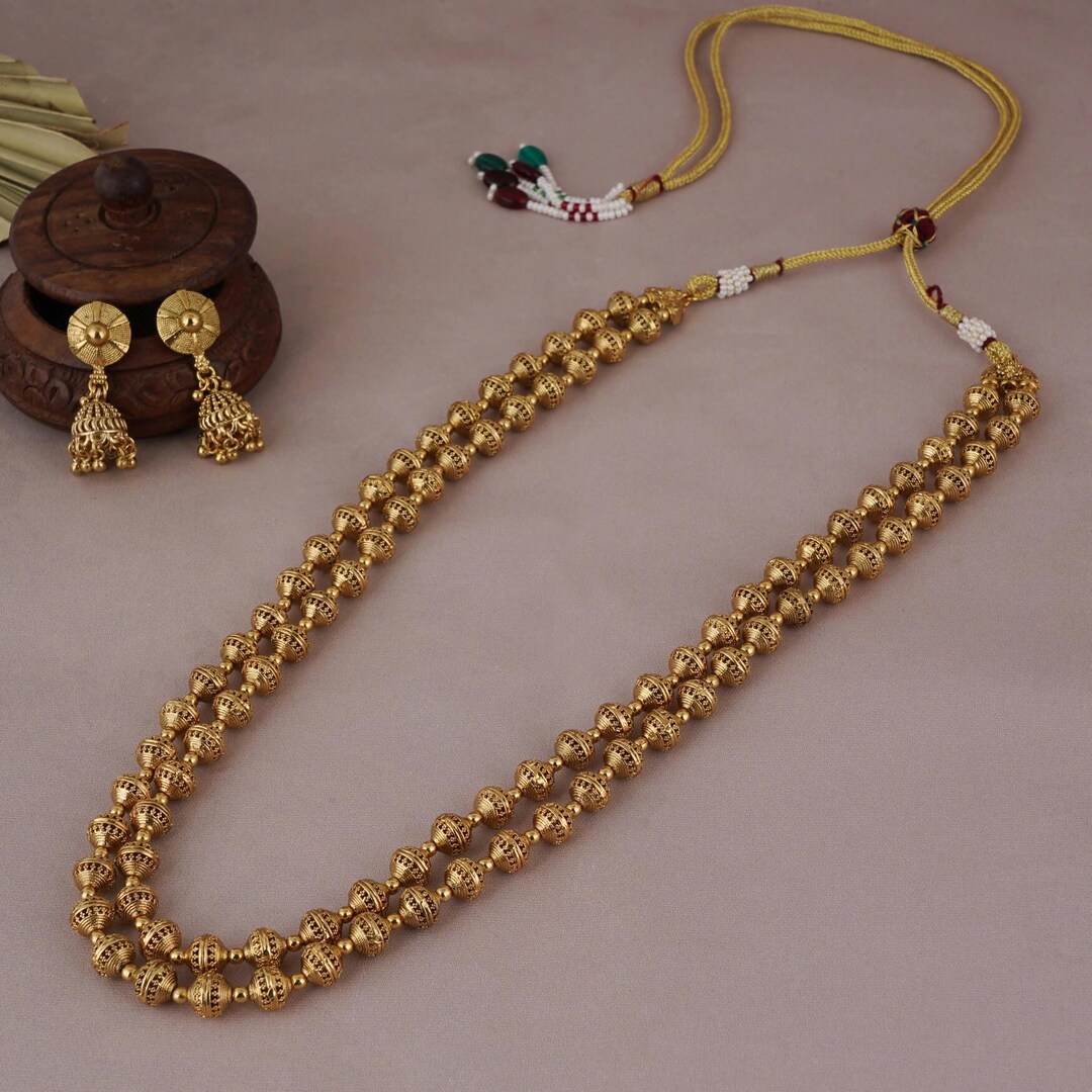 Indian Necklace, Indian Jewellery, Gold Plated Jewellery, String Mala ...