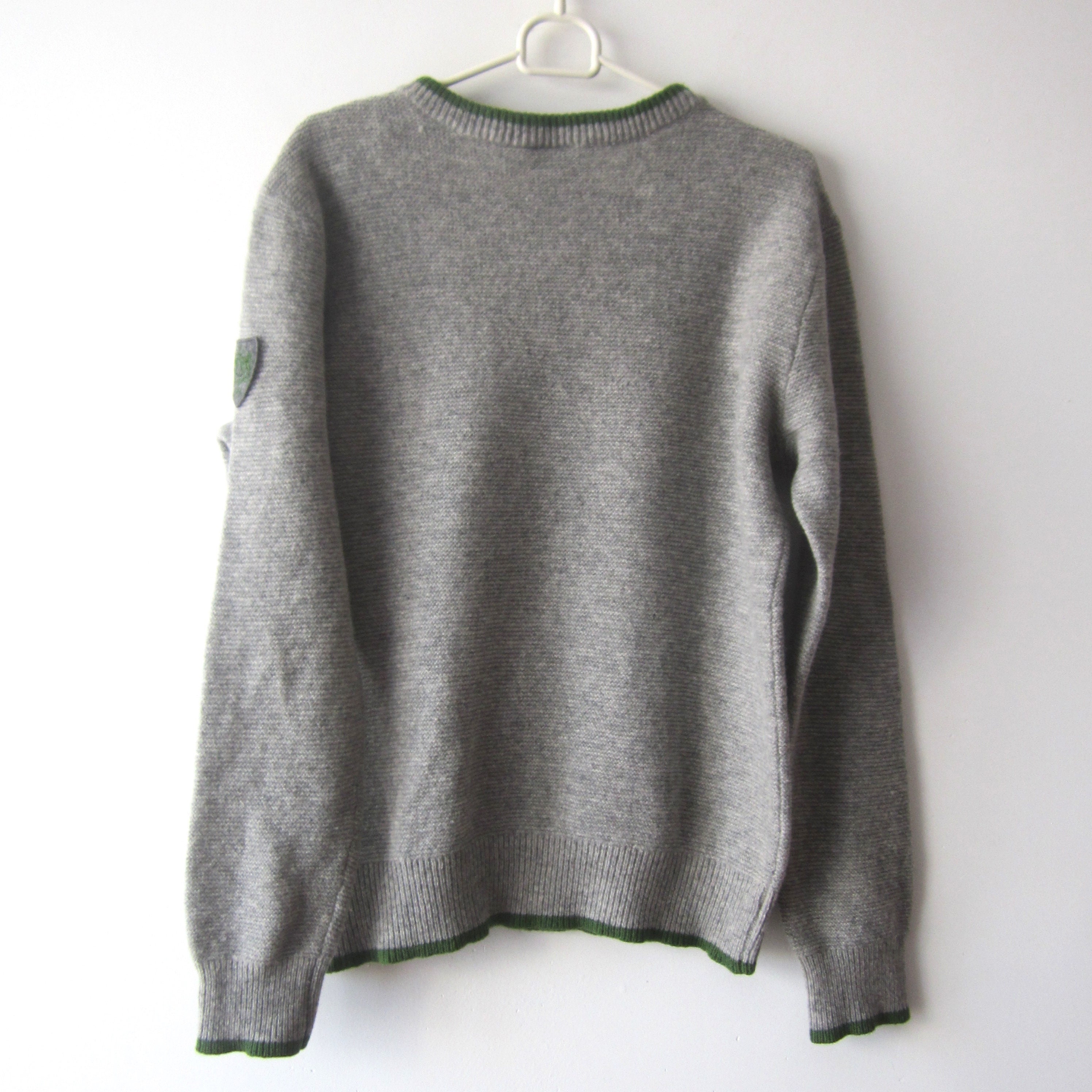 Vintage Mens Austrian Wool Sweater Minimalist Knitted Dirndl Jumper ...