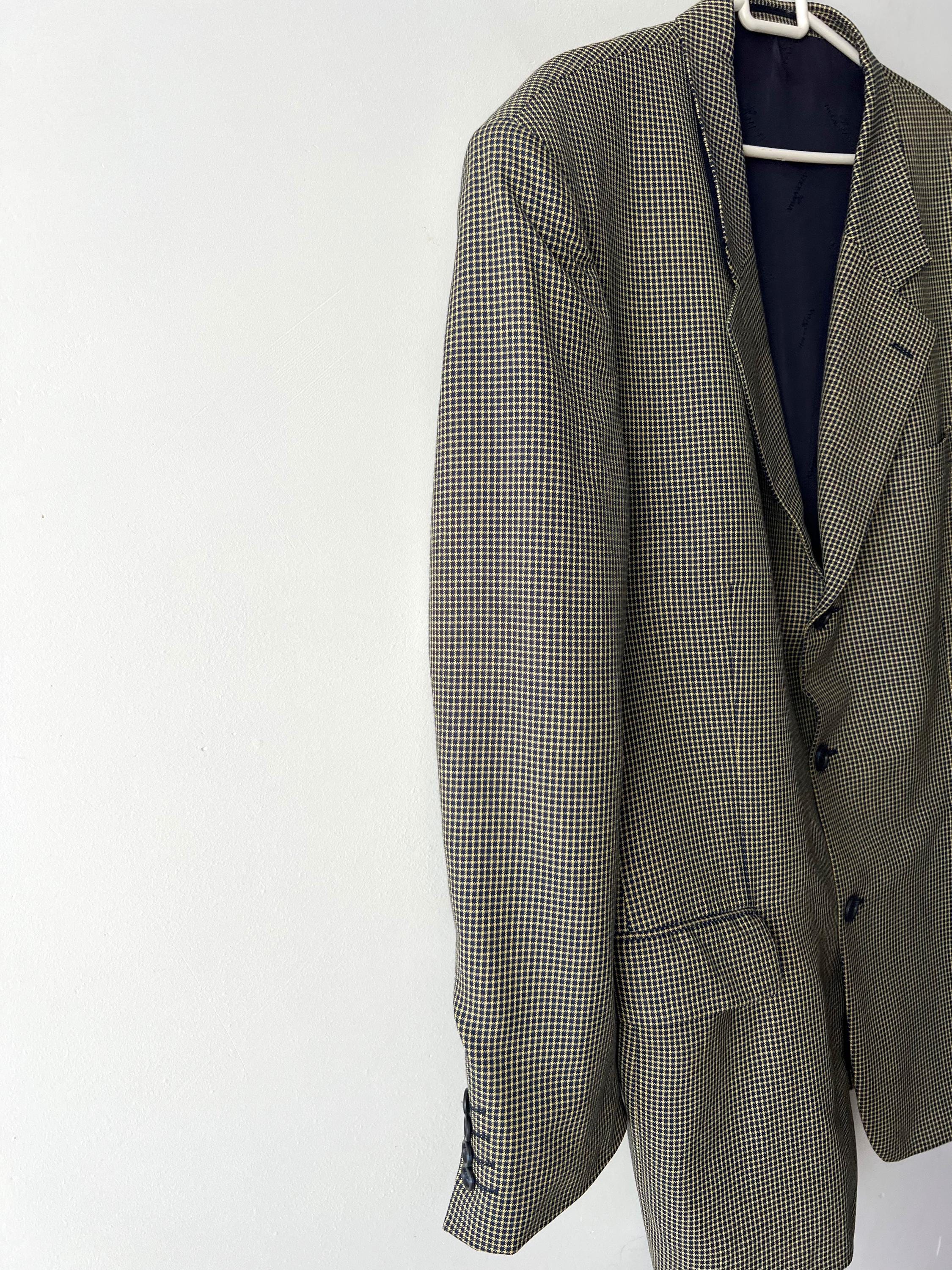 Vintage Mens Summer Jacket Checkered Sport Coat Mens Classic Retro ...