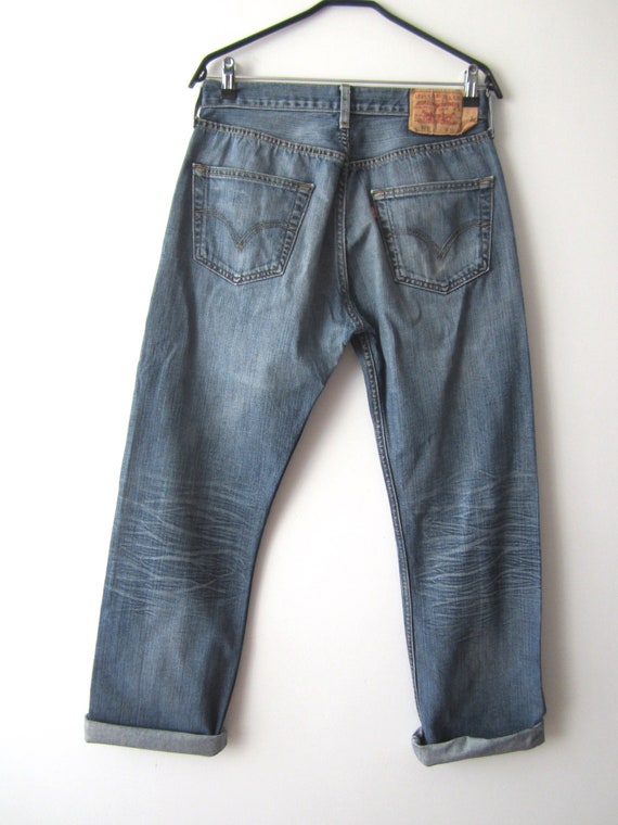 Vintage 501 Levis Strauss Jeans 90's High Waist Denim… - Gem