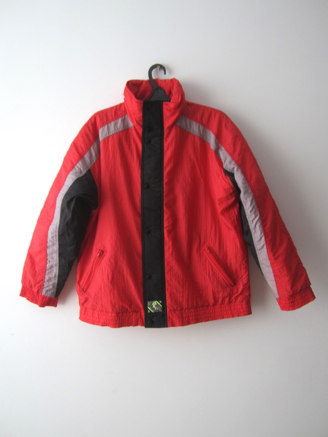 Vintage Mens Ski Jacket Red Snow Jacket Hipster Ski Jacket Winter ...