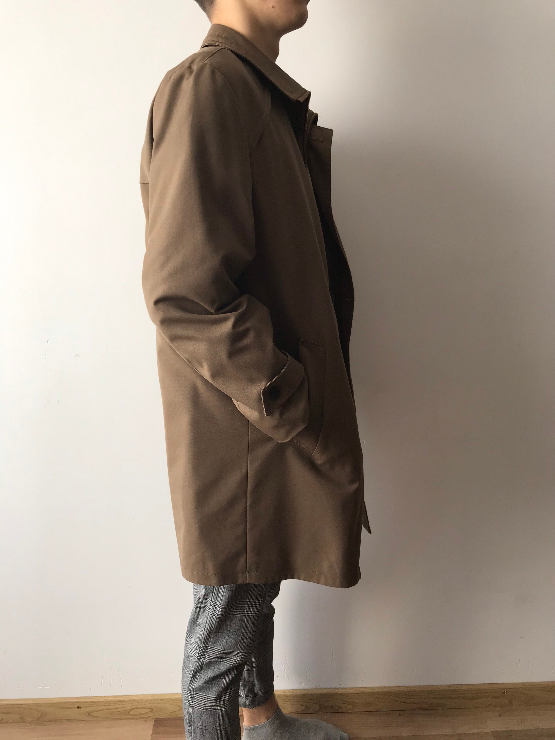 Vintage Mens Trench Coat Classic Gentleman's Trench Coat Businessman ...