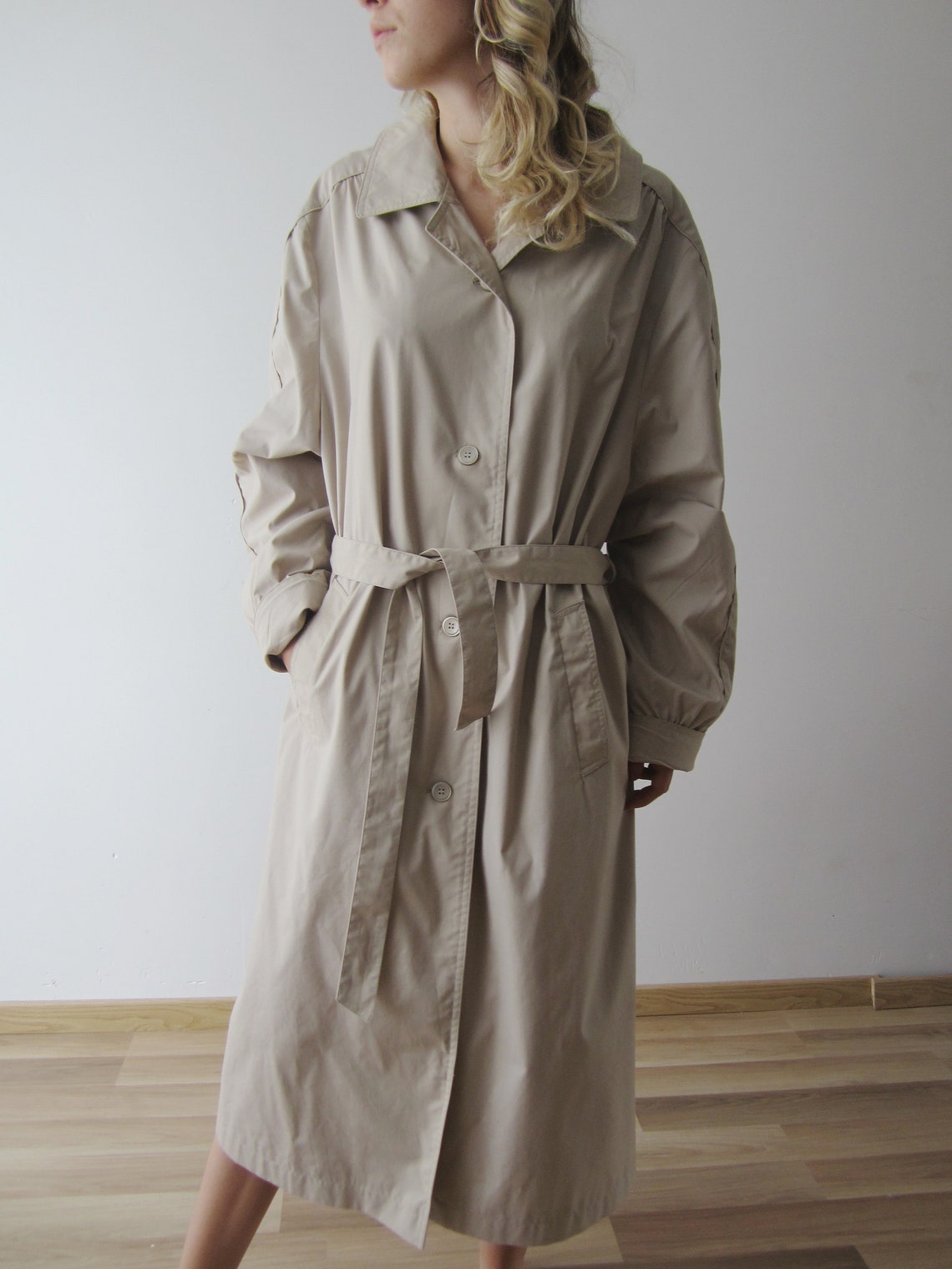 Vintage Women's Trench Coat Spring Autumn Romantic Overcoat Raincoat ...