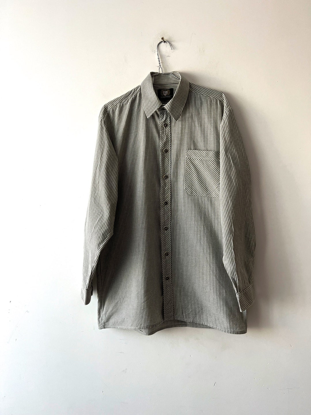 Vintage Austrian Mens Shirt Men Plaid Dirndl Shirt Long Sleeve Shirt ...