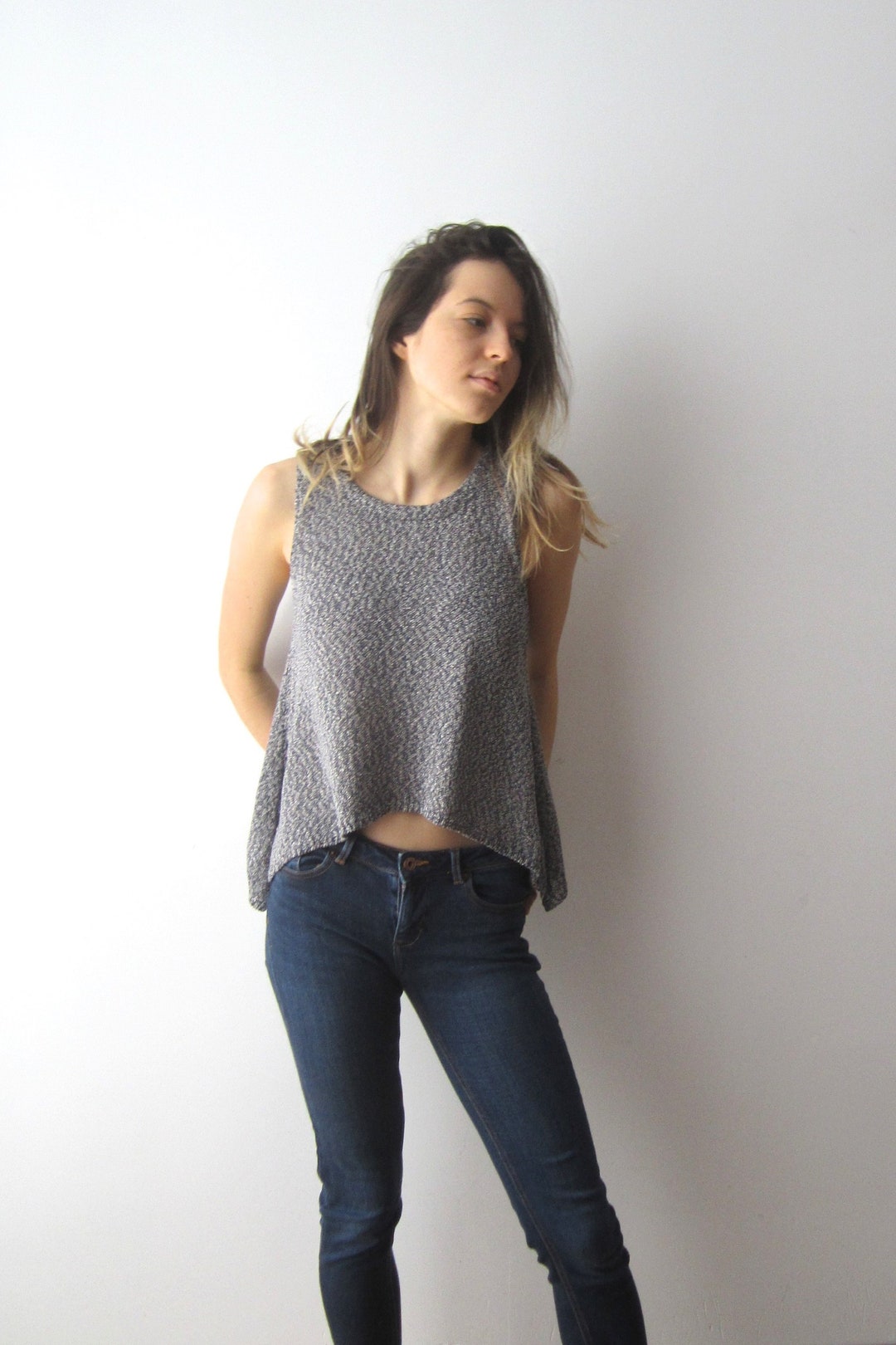 Vintage Small Size Straps Top Vintage Cotton Blend Top Summer Festival ...