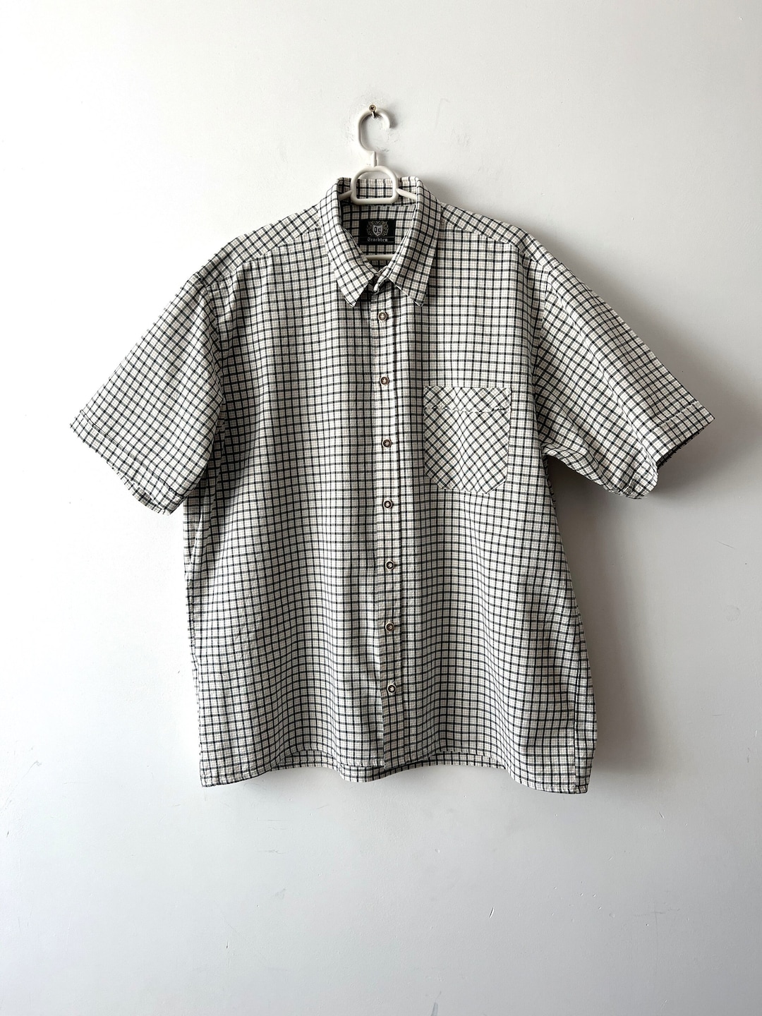 Vintage Plus Extra Large Plaid Summer Bavarian Shirt Men Dirndl Short ...