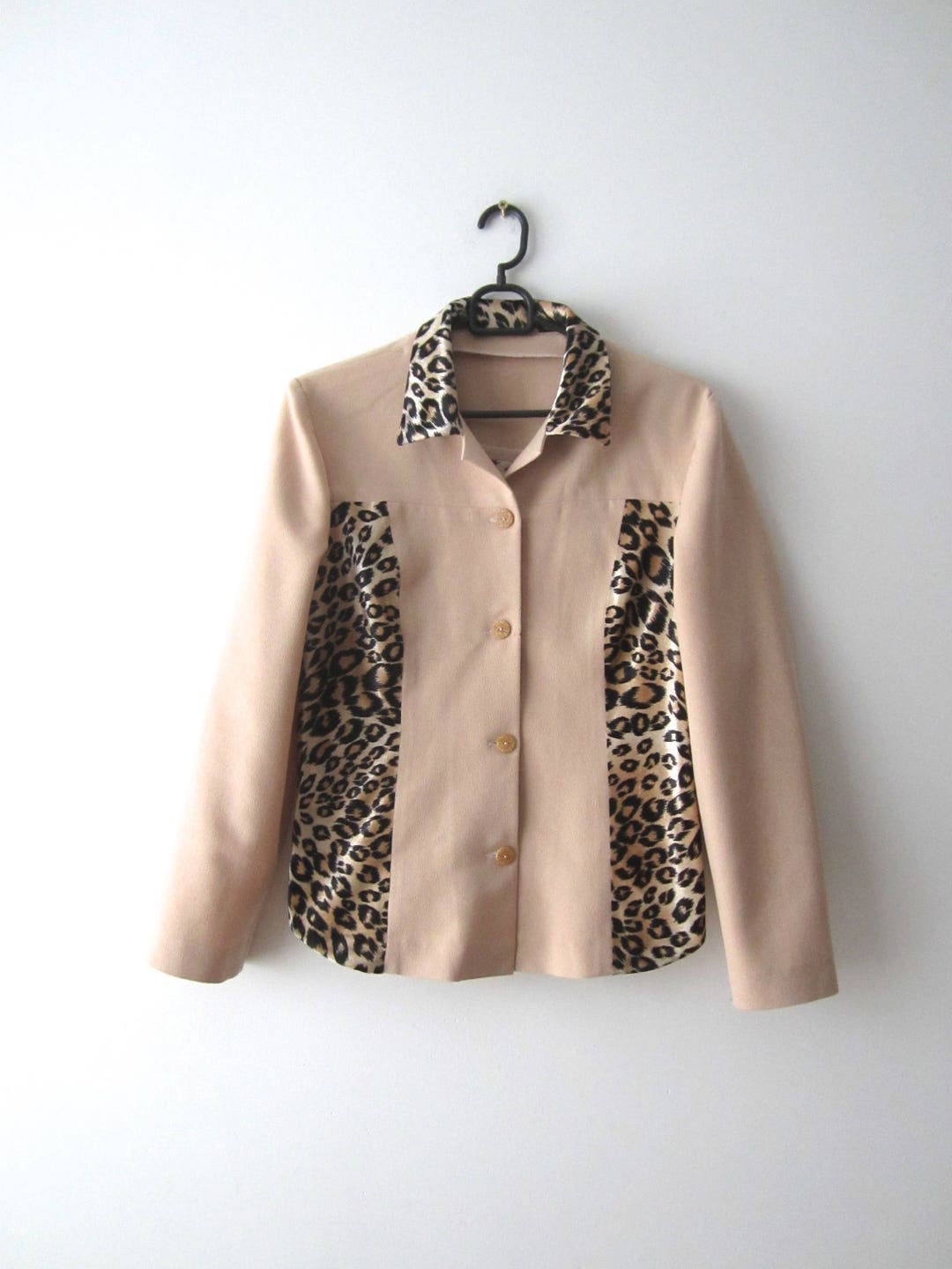 Women's Beige Jacket Classic Formal Blazer Long Sleeves Button up ...