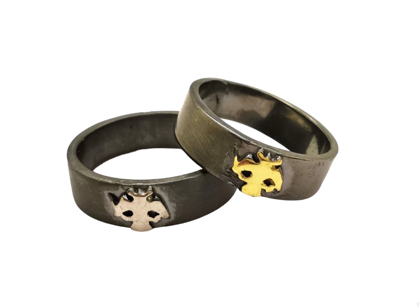 925 Silver Ring for & and Women With the Double Headed Eagle in Black ...
