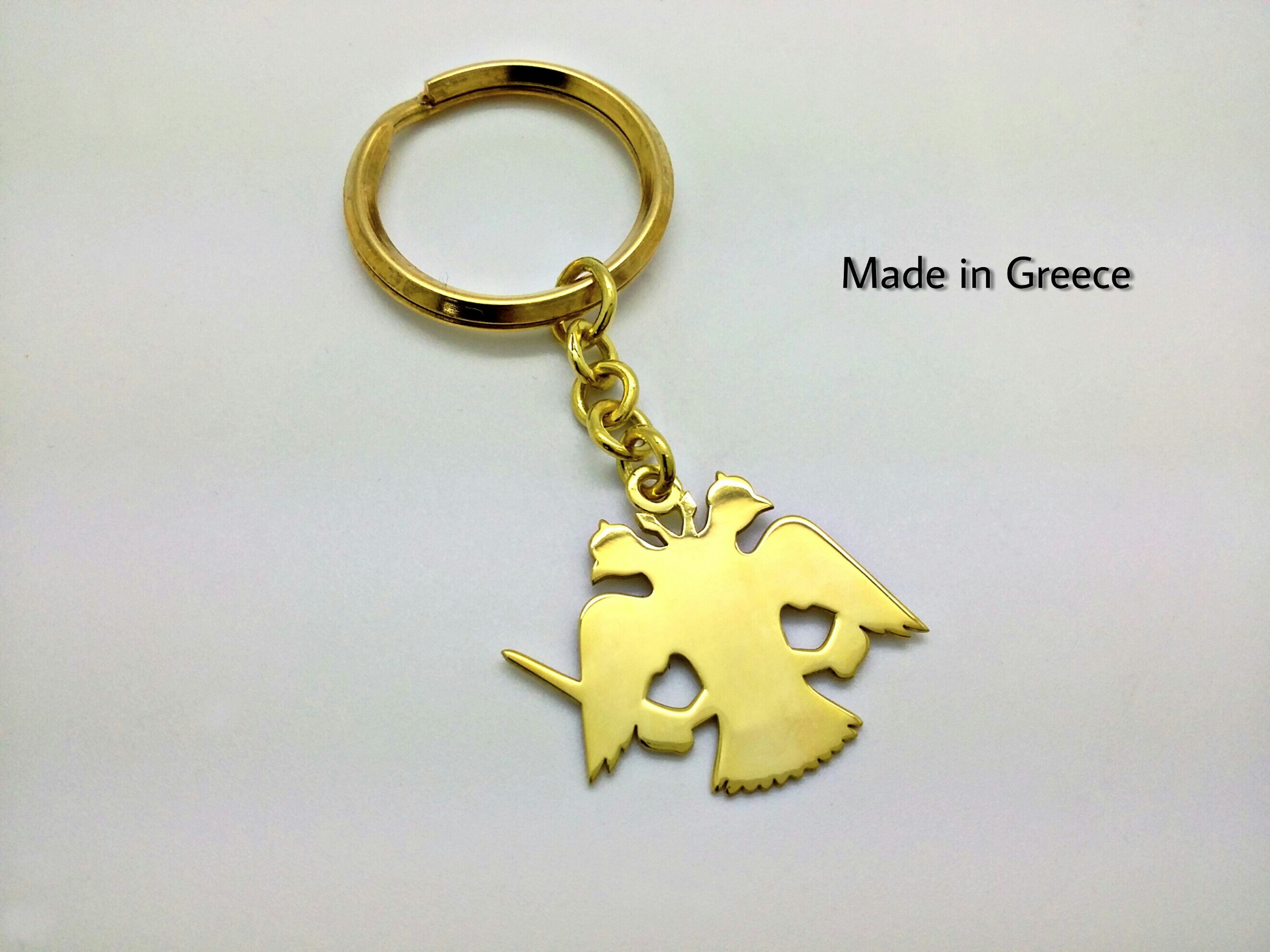 Key Ring With Byzantine Eage in Gold Plated/key Ring AEK Fc / Aek ...