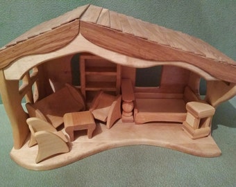 Wooden dollhouse | Etsy