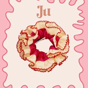 Red Gingham Ruffle Scrunchie: French Style Broderie Anglaise - Etsy