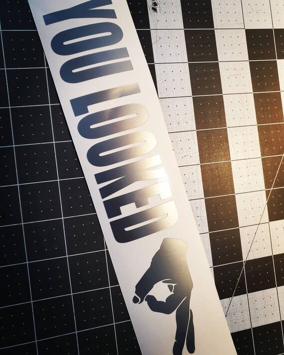 One 10 Inch YOU LOOKED Ball Gazer Decal New 2021 - Etsy