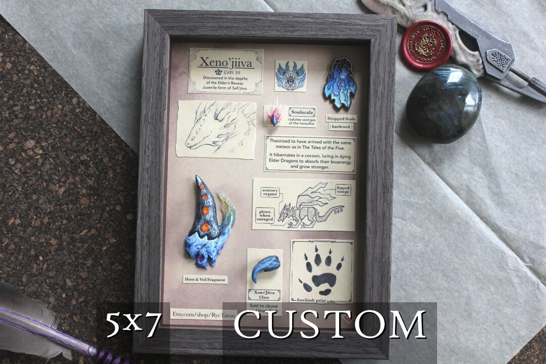 CUSTOM Shadowbox Monster Specimen Collection 5x7, Framed, Hand Sculpted ...