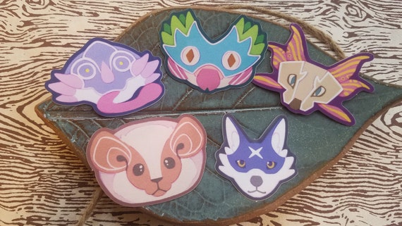 Monster Hunter Faces Vinyl Stickers pukei-pukei Mizutsune | Etsy
