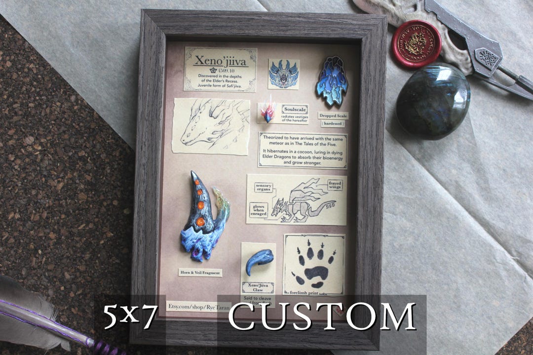 CUSTOM Shadowbox Monster Specimen Collection | 5x7, Framed, Hand ...