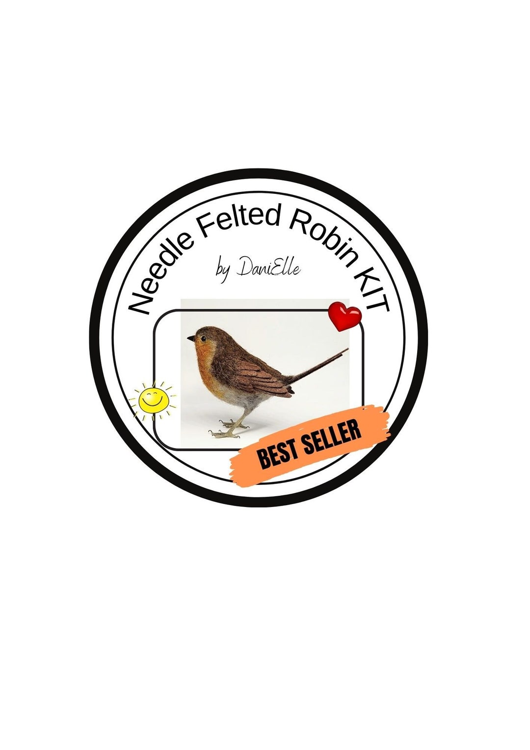 KIT Needle Felted Robin,wool Robin,kit for Making Your Own Robin - Etsy UK