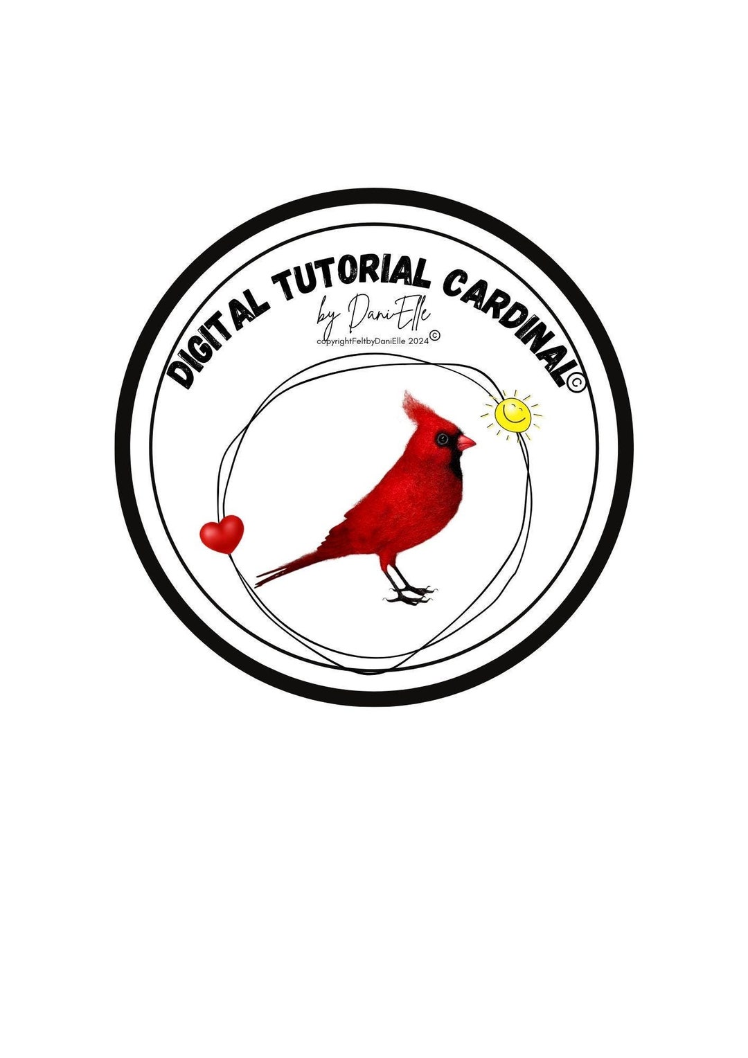 DIGITAL Tutorial Cardinal-needle Felted - Etsy