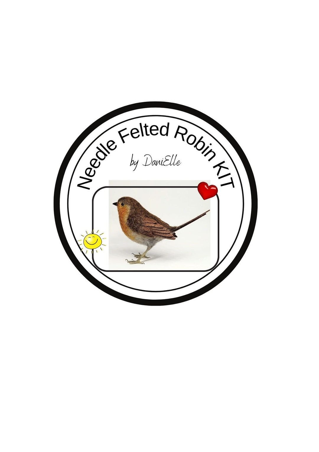 KIT Needle Felted Robin,wool Robin,kit for Making Your Own Robin - Etsy