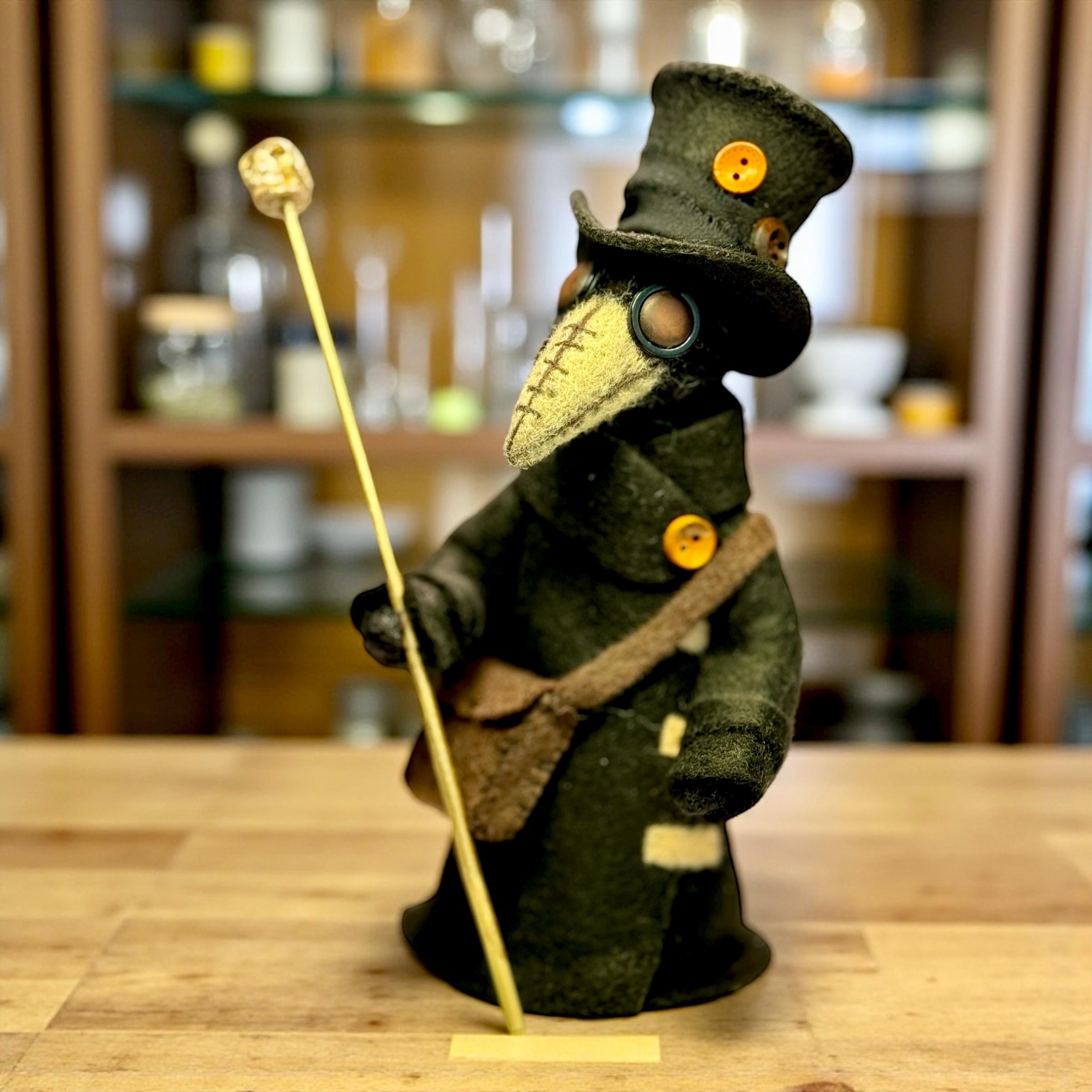 KIT Needle Felted PLAGUE DOCTOR ,kit for Needle Felting Complete With ...