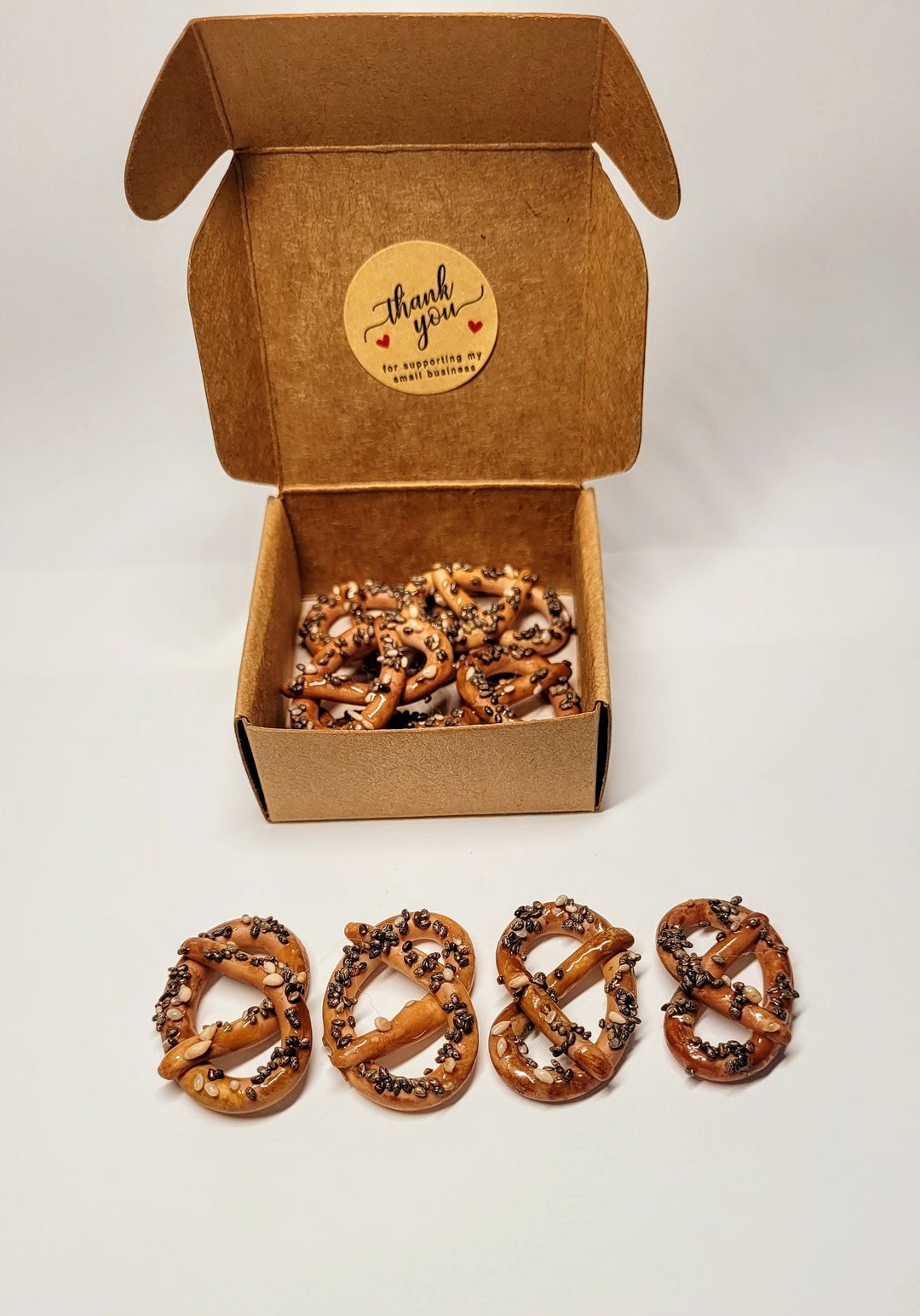 Handmade Realistic Polymer Clay Pretzel Set, Doll Accessories - Etsy