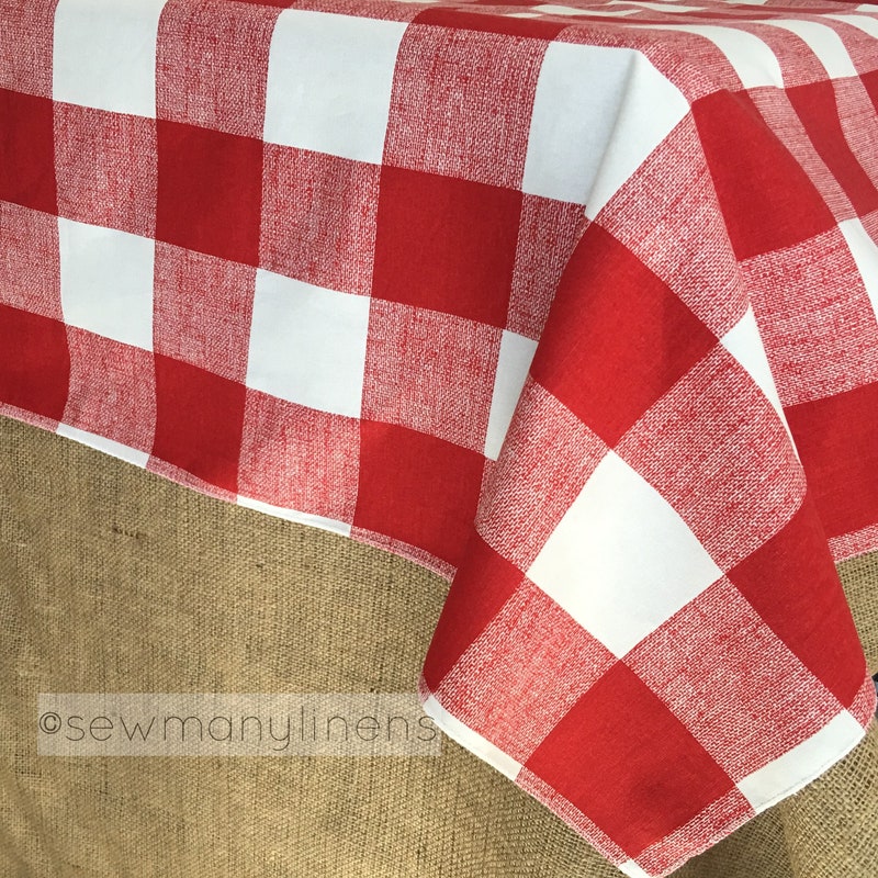 Large Check Table Cloth - Etsy