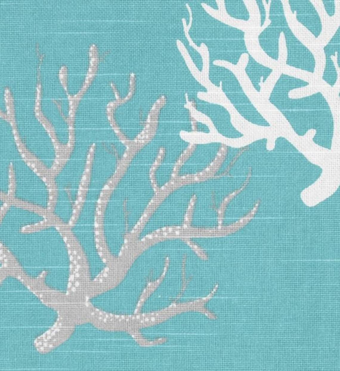 Aqua Blue Table Square Overlay Nautical Coral Reef Linens - Etsy