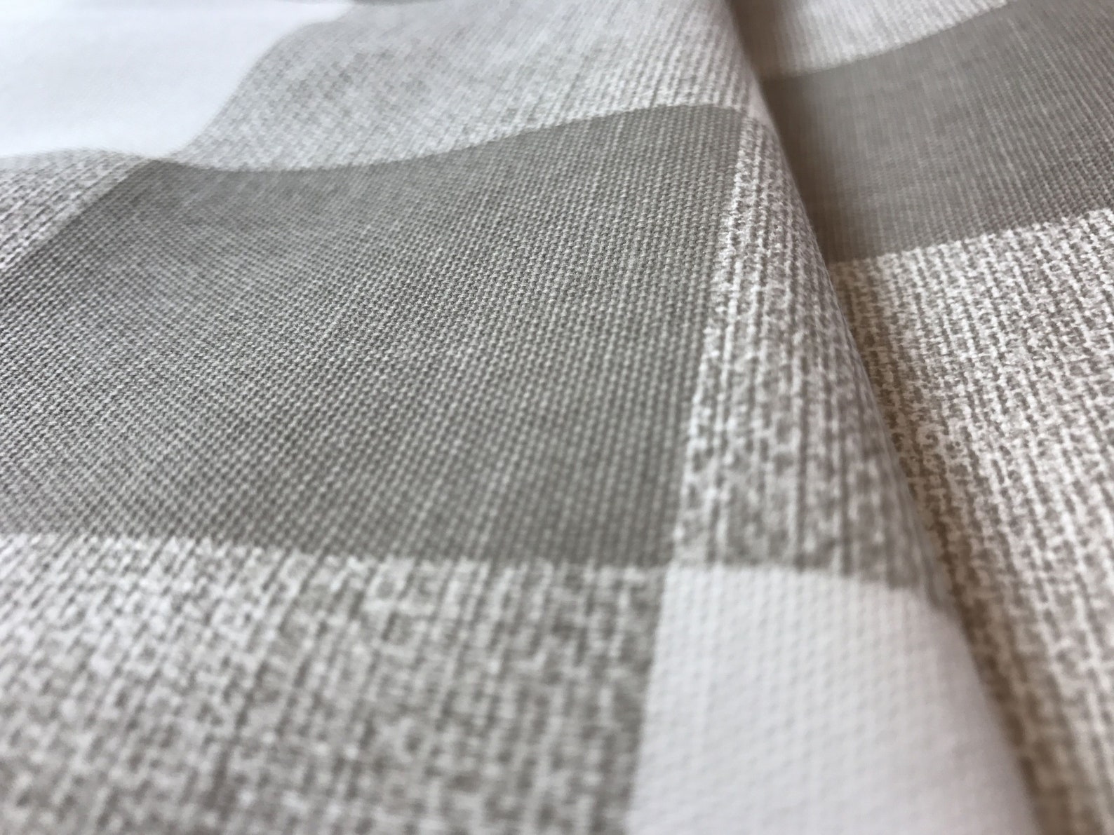 Tan Taupe Beige Plaid Table Square Overlay Tablecloth Ecru Buffalo ...