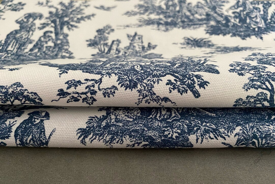 Dark Blue Toile Table Square Overlay Tablecloth Navy Blue French ...