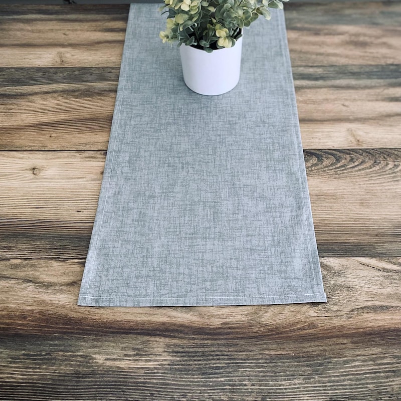 Gray Table Runner - Etsy