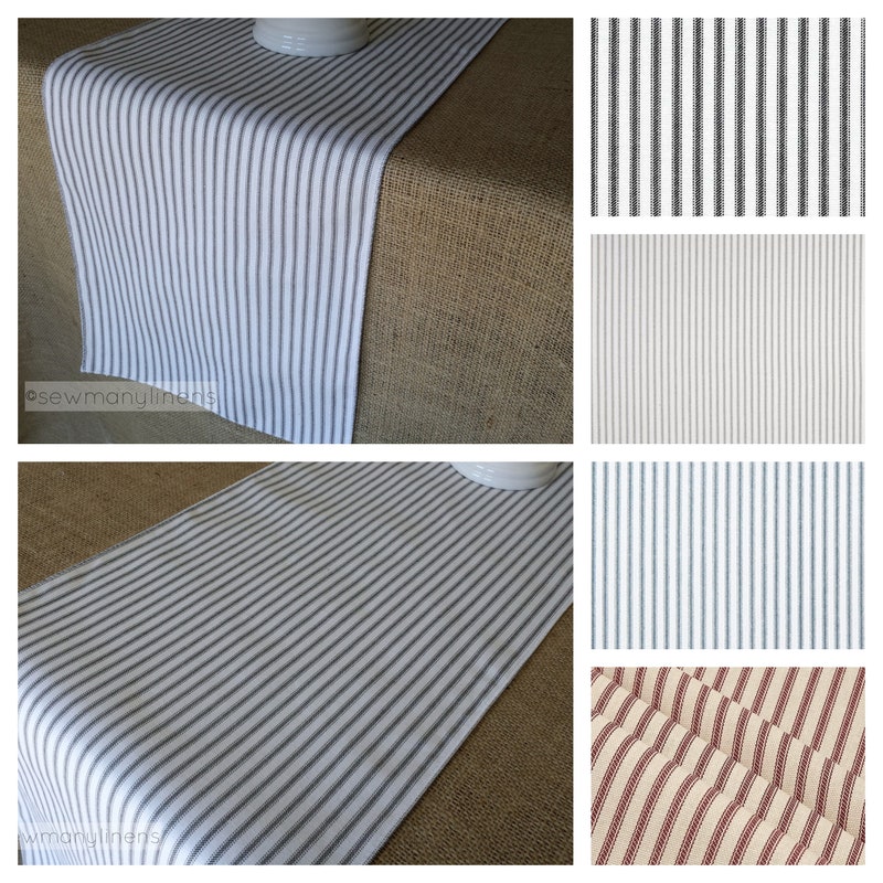 Striped Table Runner - Etsy