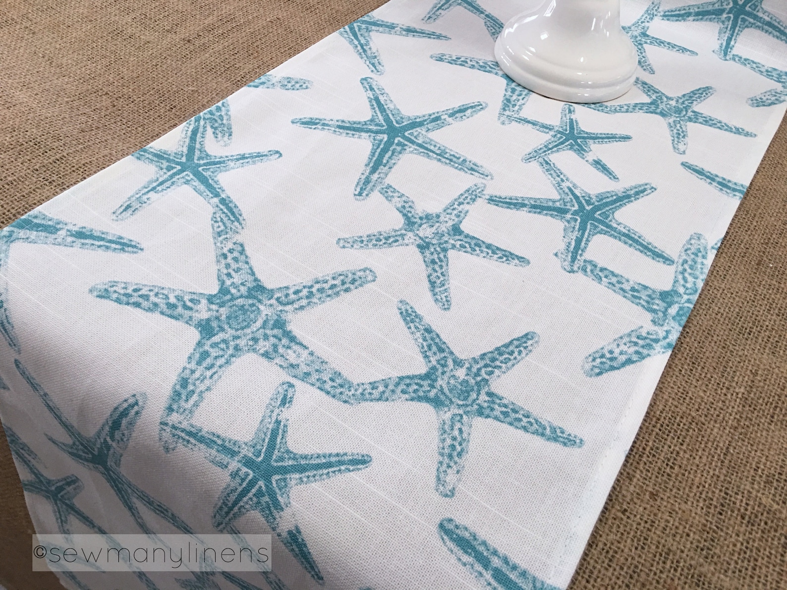 Nautical Table Runner Coastal Living Home Decor Navy Aqua Blue - Etsy