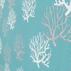 Aqua Blue Tablecloth Table Cover Nautical Linens Overlay Coral Reef Sea ...