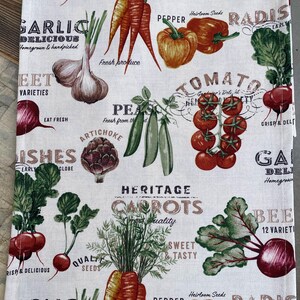 Fresh Vegetables Table Runner Kitchen Home Decor Colorful Garden Linens ...