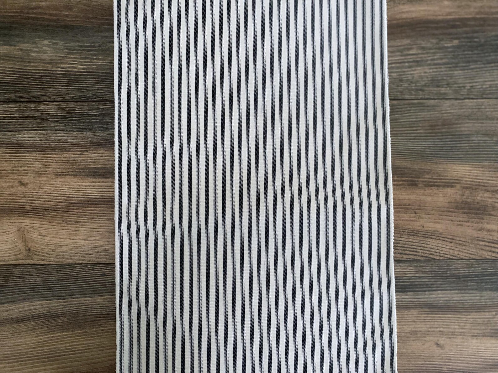 Black and Cream Ticking Stripe Table Runner Country Farmhouse Home ...
