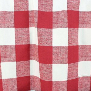 Red Plaid Curtain Panels Buffalo Check Window Treatments Red and White ...