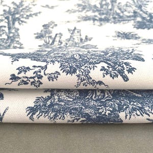 Dark Blue Toile Curtains French Colonial Home Decor Window Treatments ...