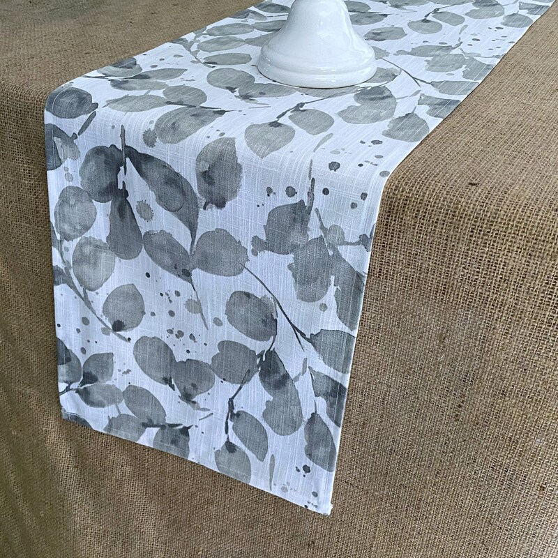 Gray Table Runner - Etsy