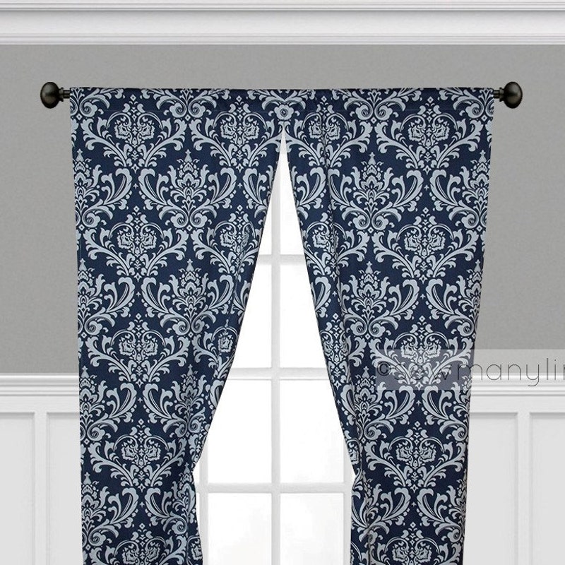Damask Curtains - Etsy