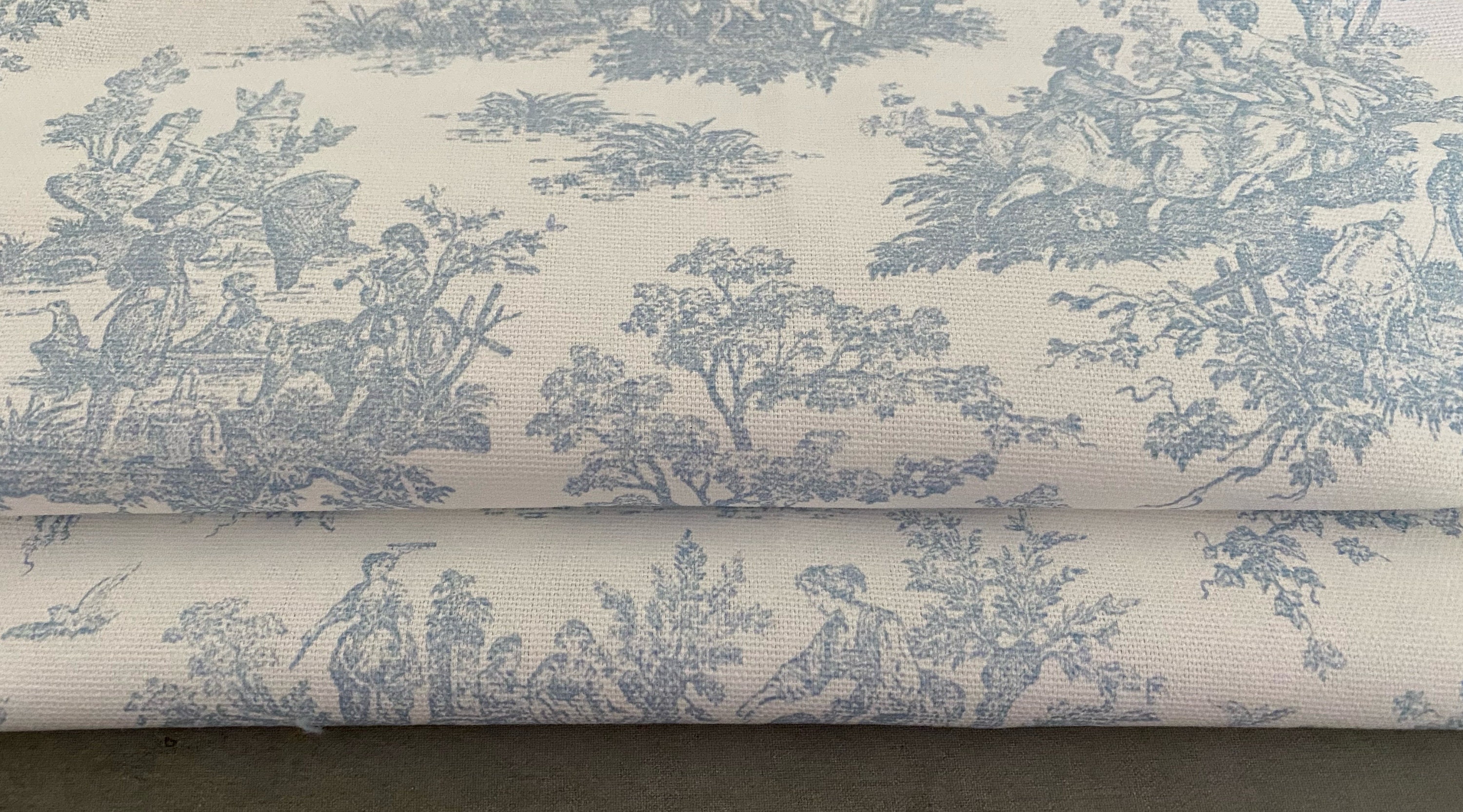 Light Blue Toile Table Runner Baby Shower Centerpiece Traditional Table ...