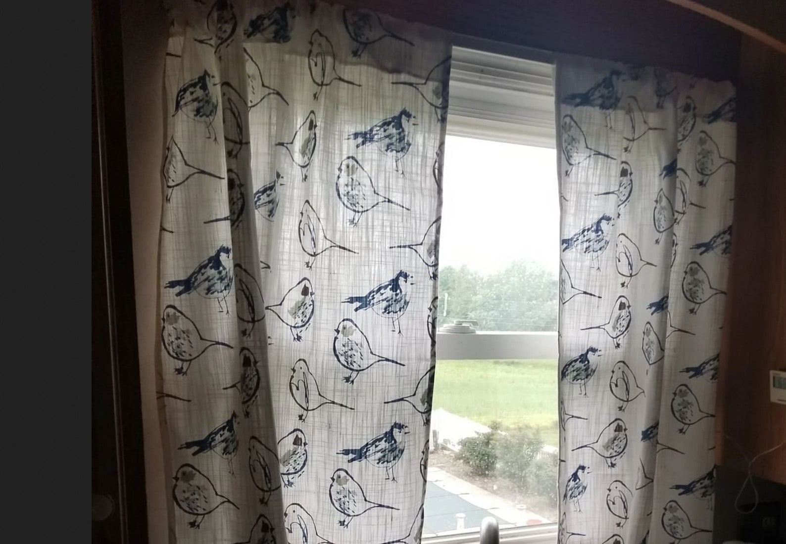 Blue Bird Curtains Bird Print Curtain Panels Window Treatments - Etsy