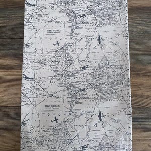 Vintage Airplane Table Runner Table Centerpiece Retro Home Decor Air ...