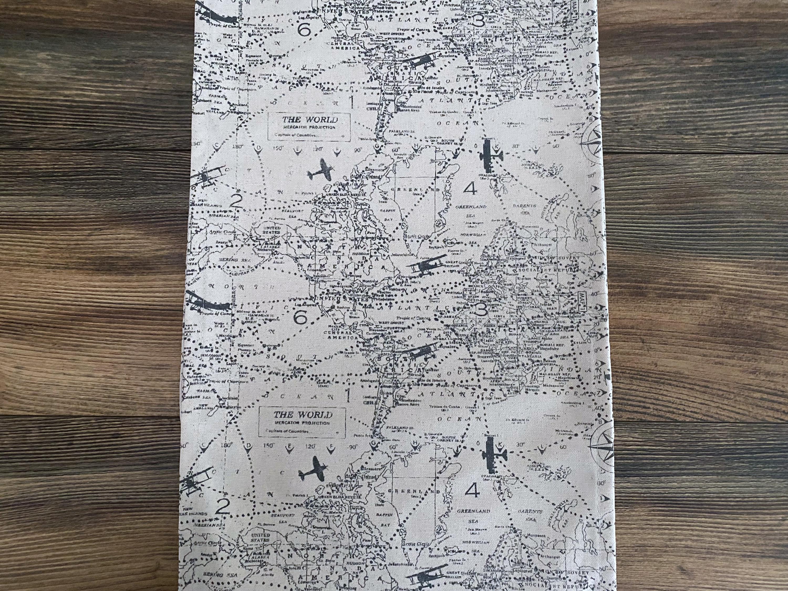 Vintage Airplane Table Runner Table Centerpiece Retro Home Decor Air ...