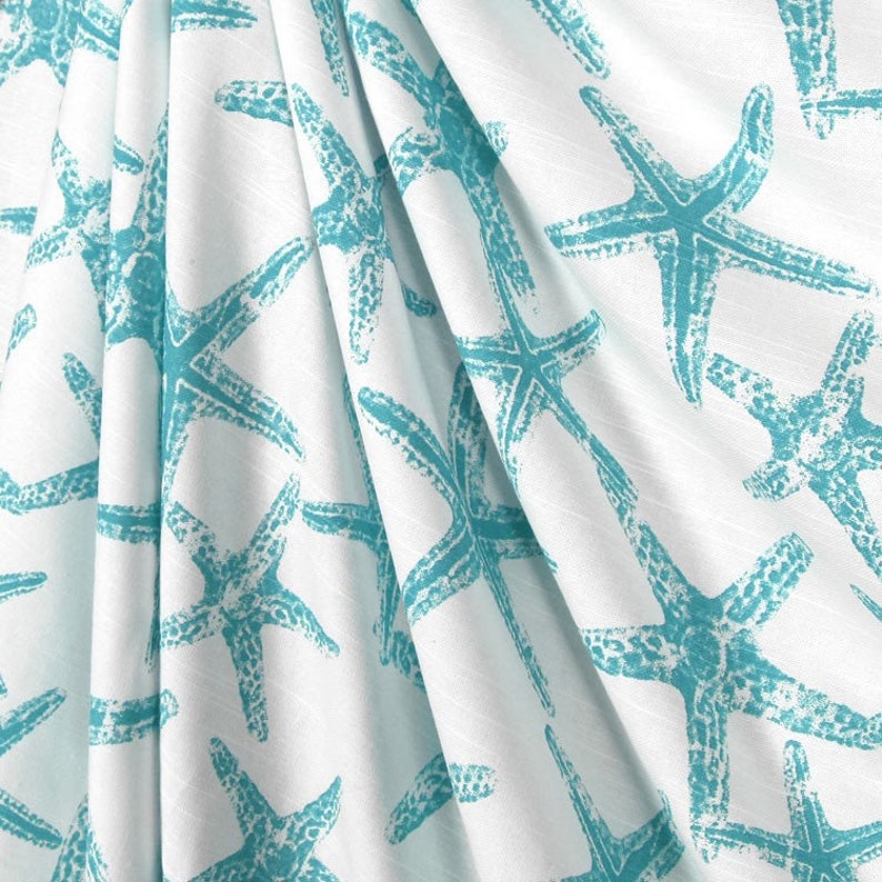 Starfish Curtain Panels Nautical Curtains Beach House Home - Etsy