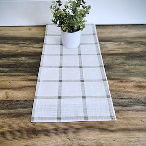 Modern Farmhouse Table Runner Natural Tan Beige Home Decor Dining Room ...
